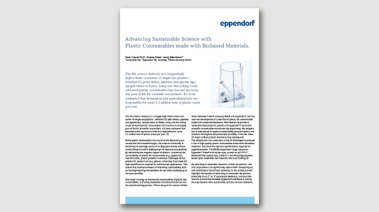 Your Sample. Our Passion. Sustainability. - Eppendorf Belgium