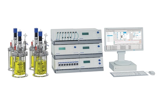 DASGIP® Parallel Bioreactor System, для фототрофного культивирования, макс. подача газа 50 ст. л ...