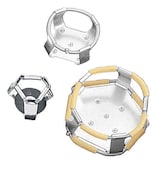 Lab shaker clamps and adhesive mats