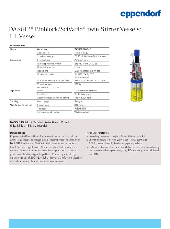 Dasgip® Bioblockscivario® Twin Stirrer Vessels