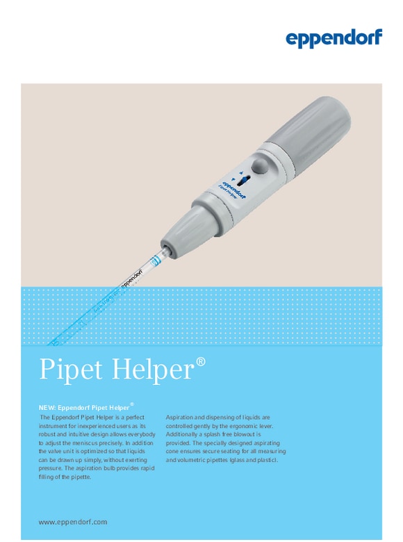 Forget pipette bulbs | Upgrade to Eppendorf’s Pipet Helper®