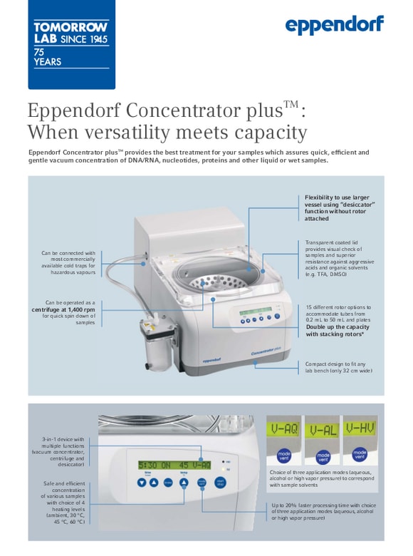 Eppendorf Concentrator plus Vacuum Centrifuge | Eppendorf